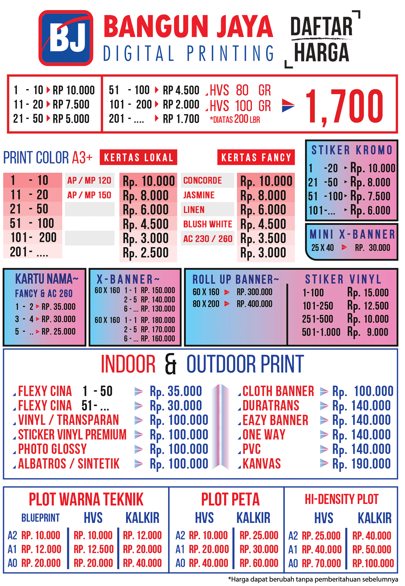 bangunjayaprint.com // digital print pondok labu jakarta selatan